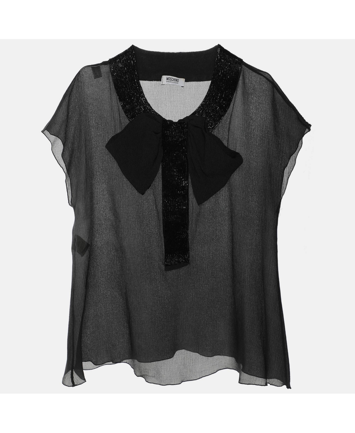 Click here for Pre-Owned Moschino Womens Black Silk Ruffled Long... prices