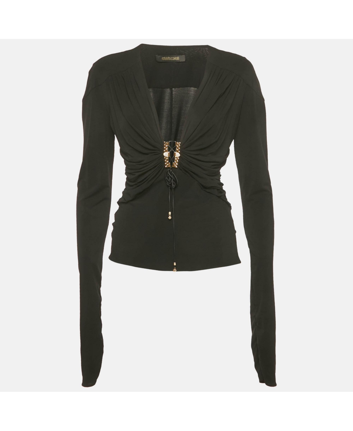 Click here for Pre-Owned Roberto Cavalli Womens Black Embellished... prices