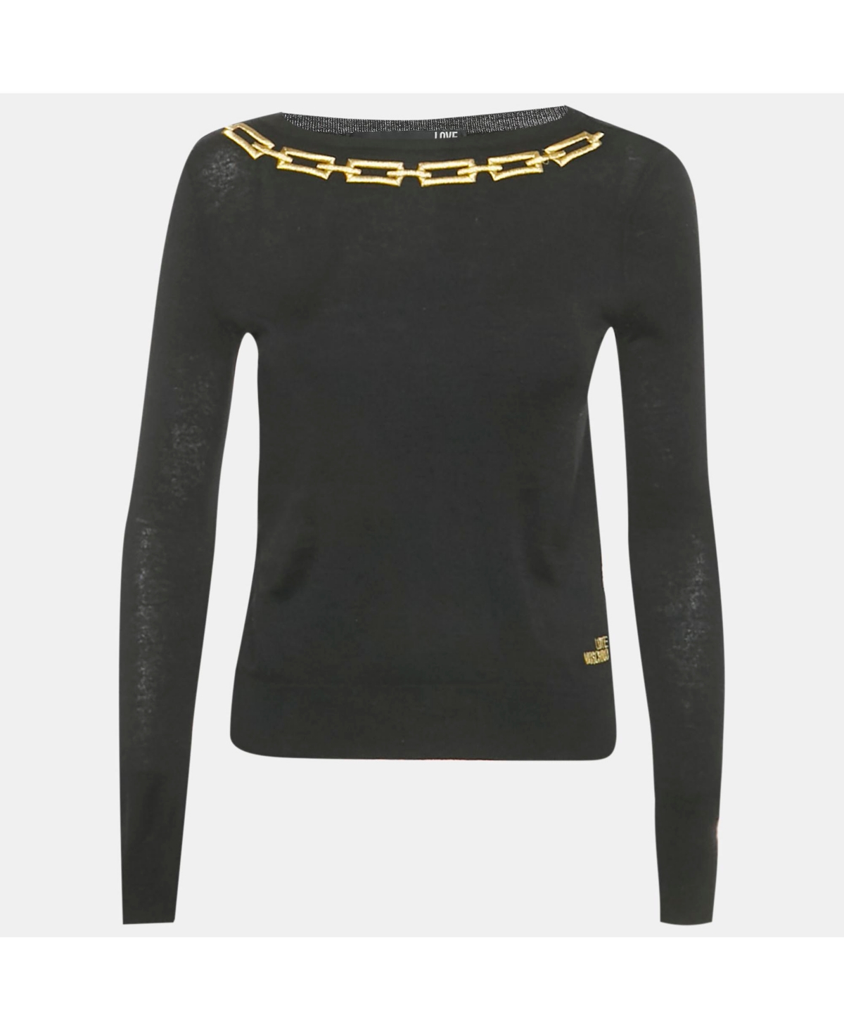 Click here for Pre-Owned Love Moschino Womens Black Embroidered C... prices