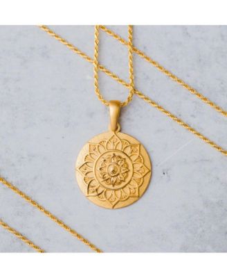 Click here for Mandala I Am Grateful Jewelry Necklace Gold Origin... prices
