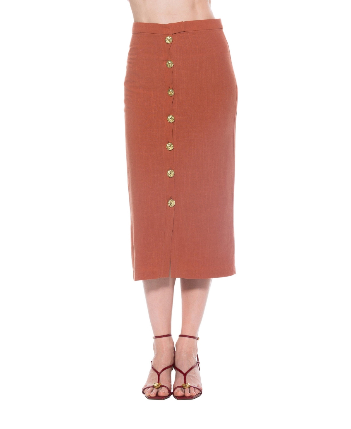 Click here for Alexia Admor Womens Carla Front Button Down Midi S... prices