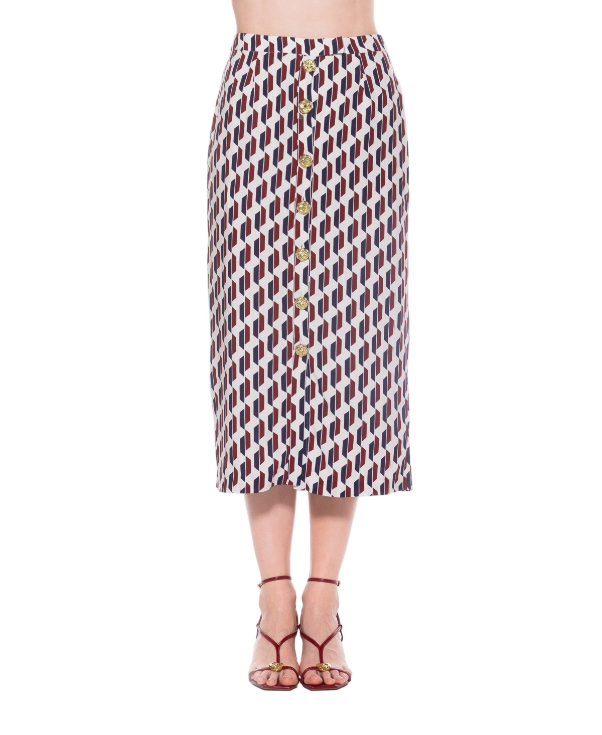 Click here for Alexia Admor Womens Carla Front Button Down Midi S... prices