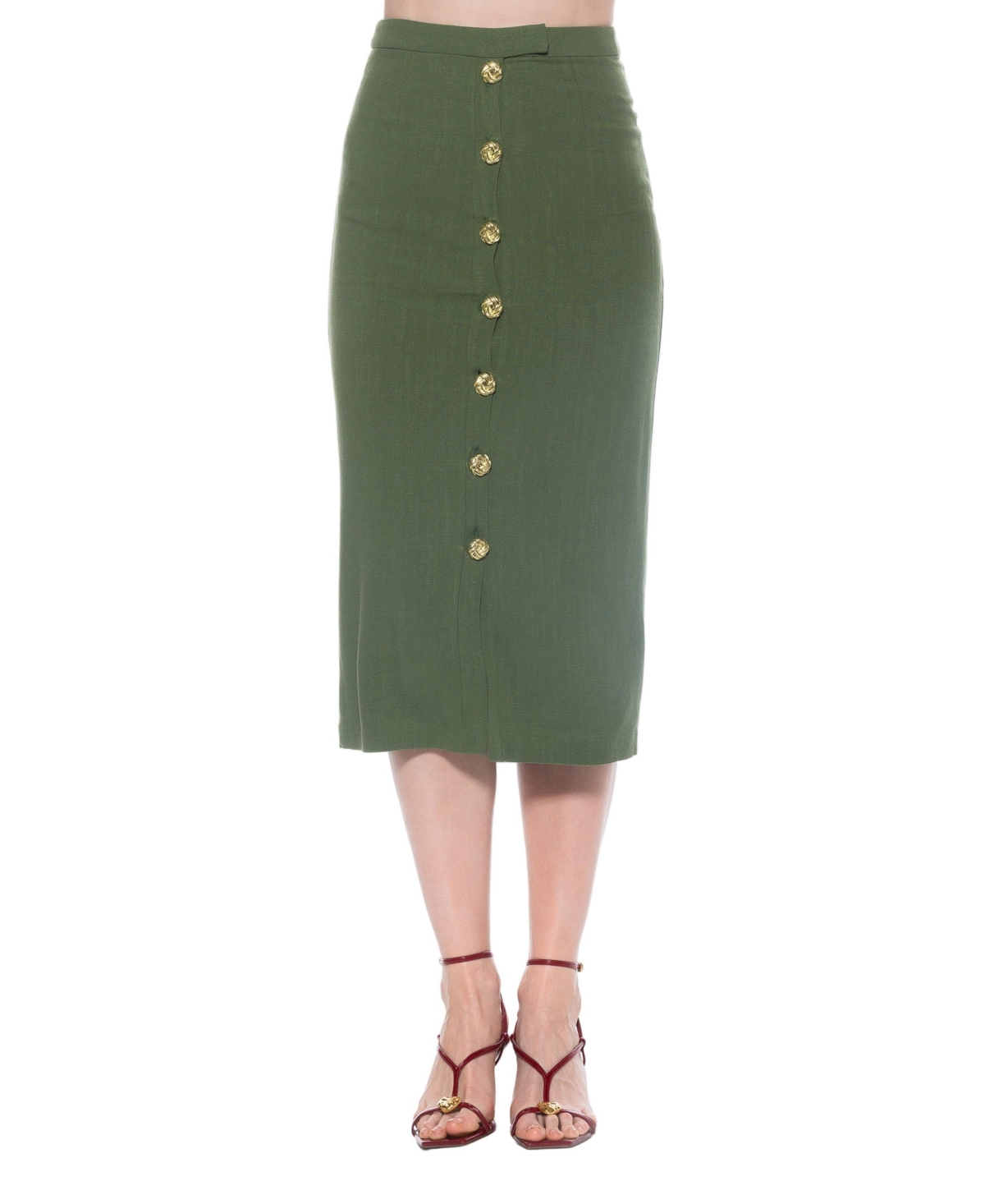 Click here for Alexia Admor Womens Carla Front Button Down Midi S... prices