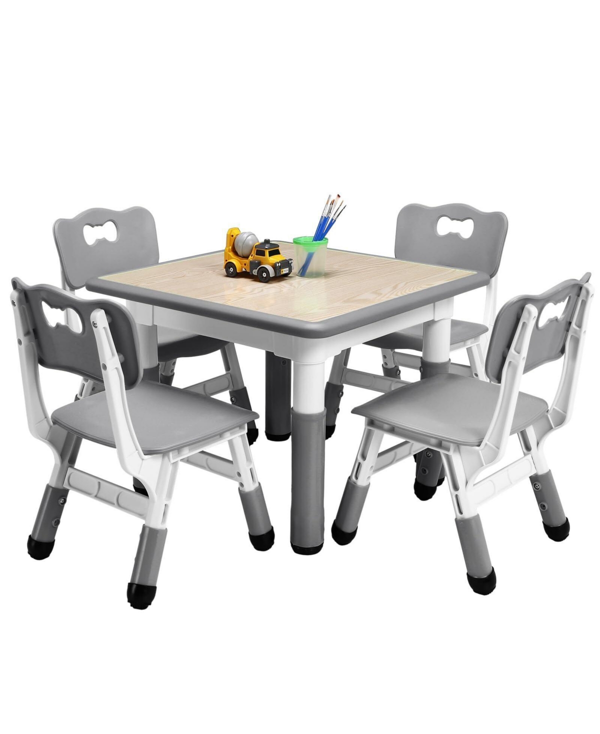 Click here for gaomon Kids Table and 4 Chairs Set Height Adjustab... prices