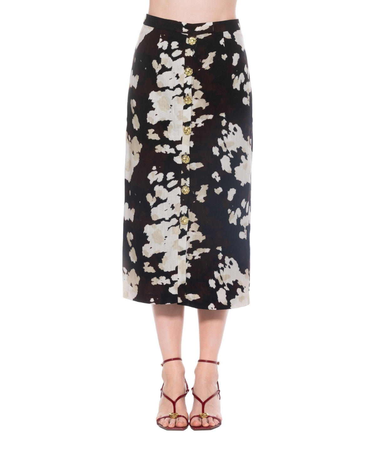 Click here for Alexia Admor Womens Carla Front Button Down Midi S... prices