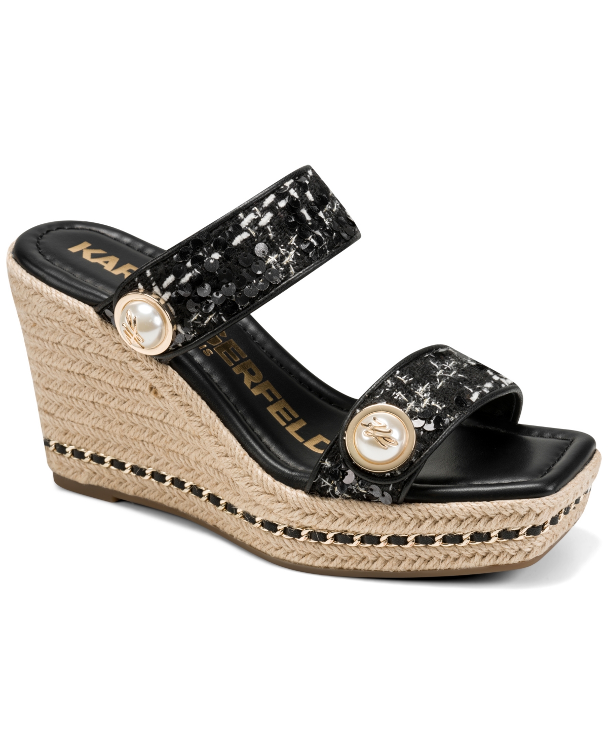 Click here for Karl Lagerfeld Paris Womens Carsen Wedge Sandals -... prices