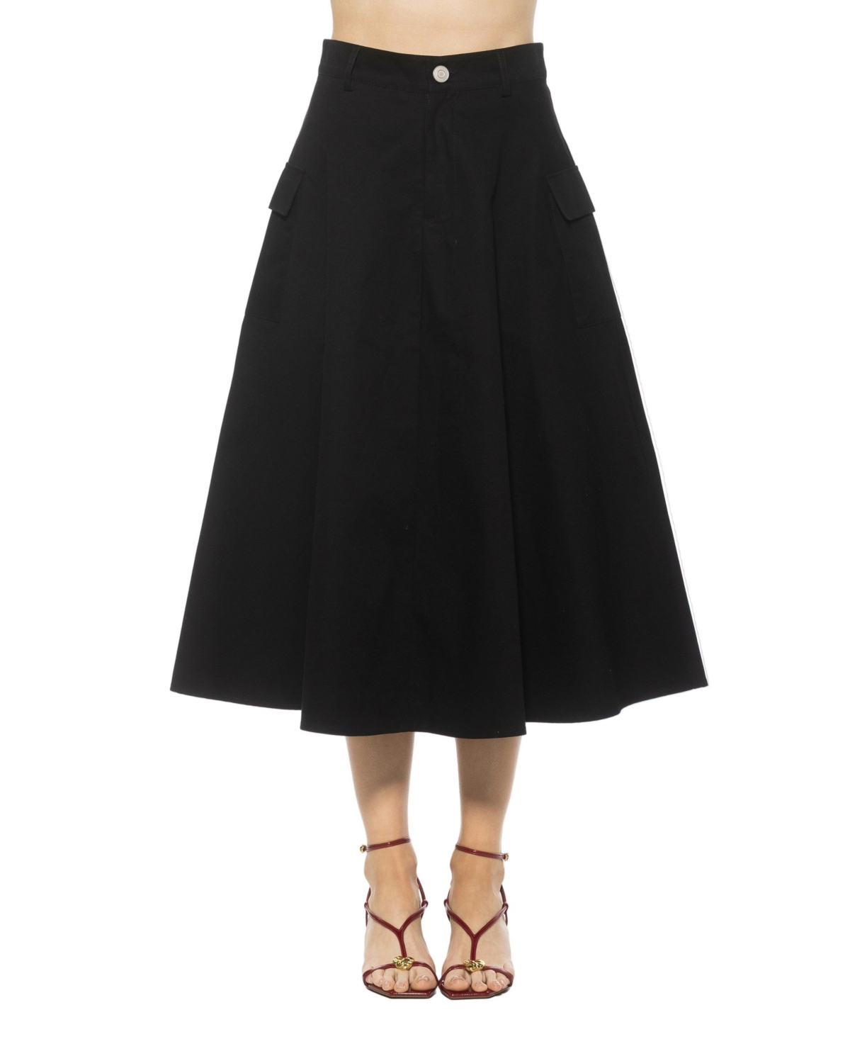 Click here for Alexia Admor Womens Avery Cargo Midi Skirt with Be... prices