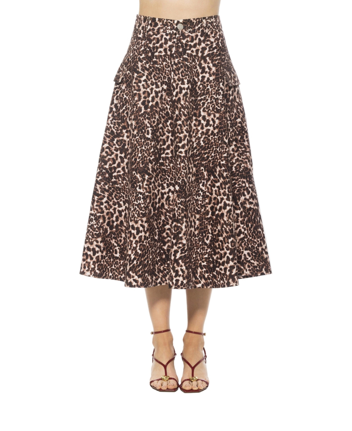 Click here for Alexia Admor Womens Avery Cargo Midi Skirt with Be... prices