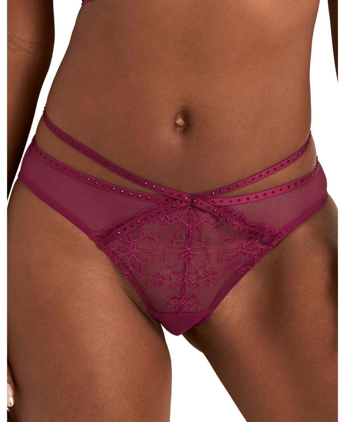 Click here for Adore Me Lyra Womens Brazilian Panty - Dark purple prices