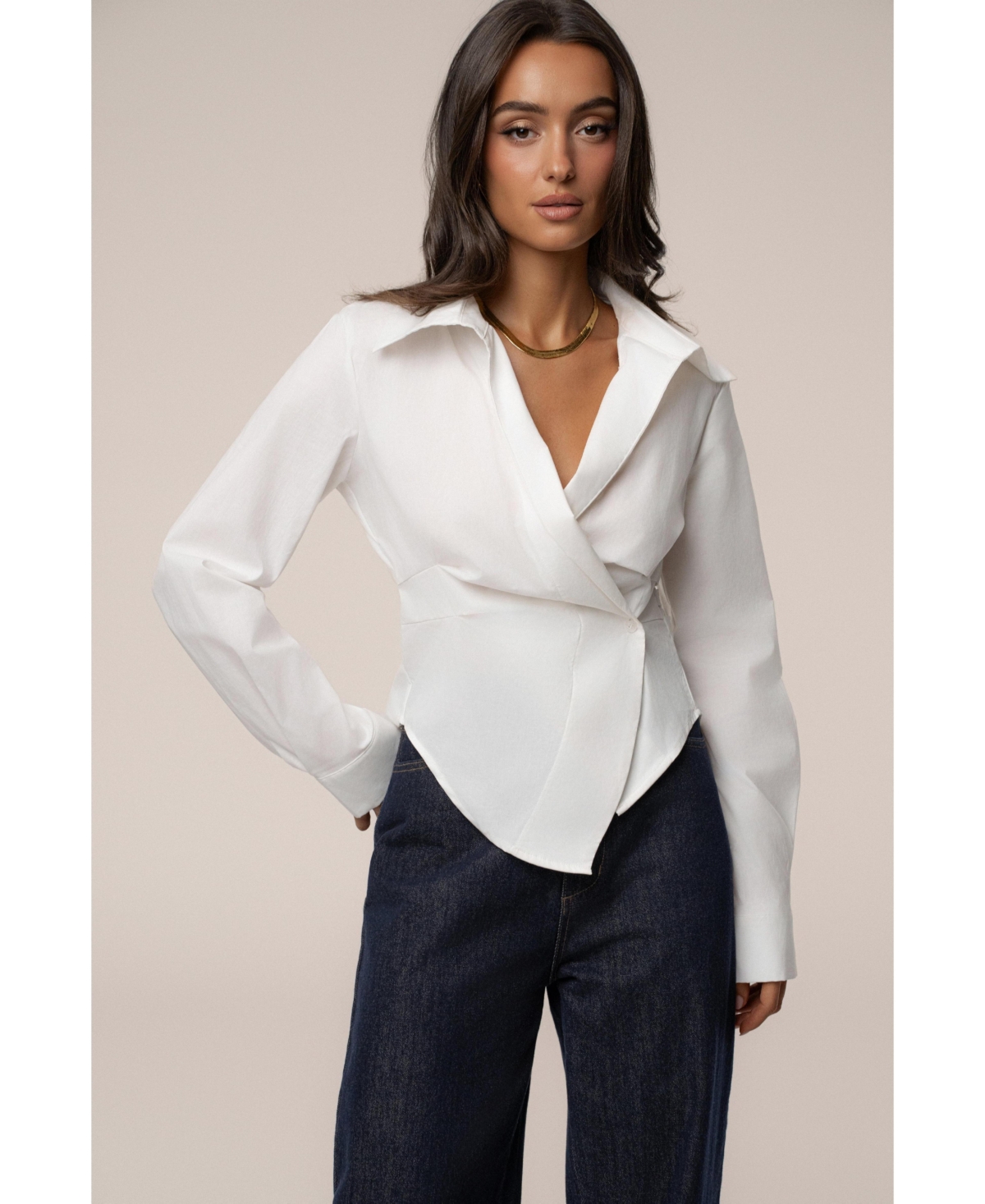 Click here for Jluxlabel Womens Sculpt And Form Blouse - Ivory prices