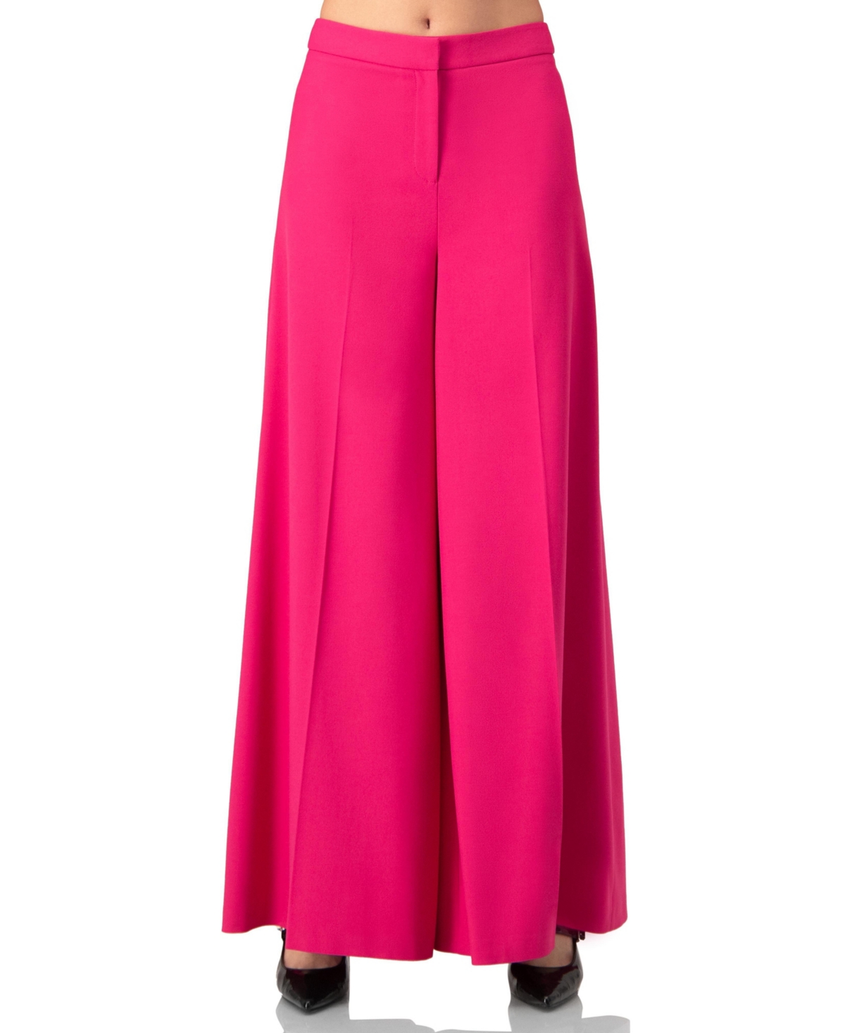 Click here for Ivonne Womens Solid Wide-Leg Trousers - Pink prices