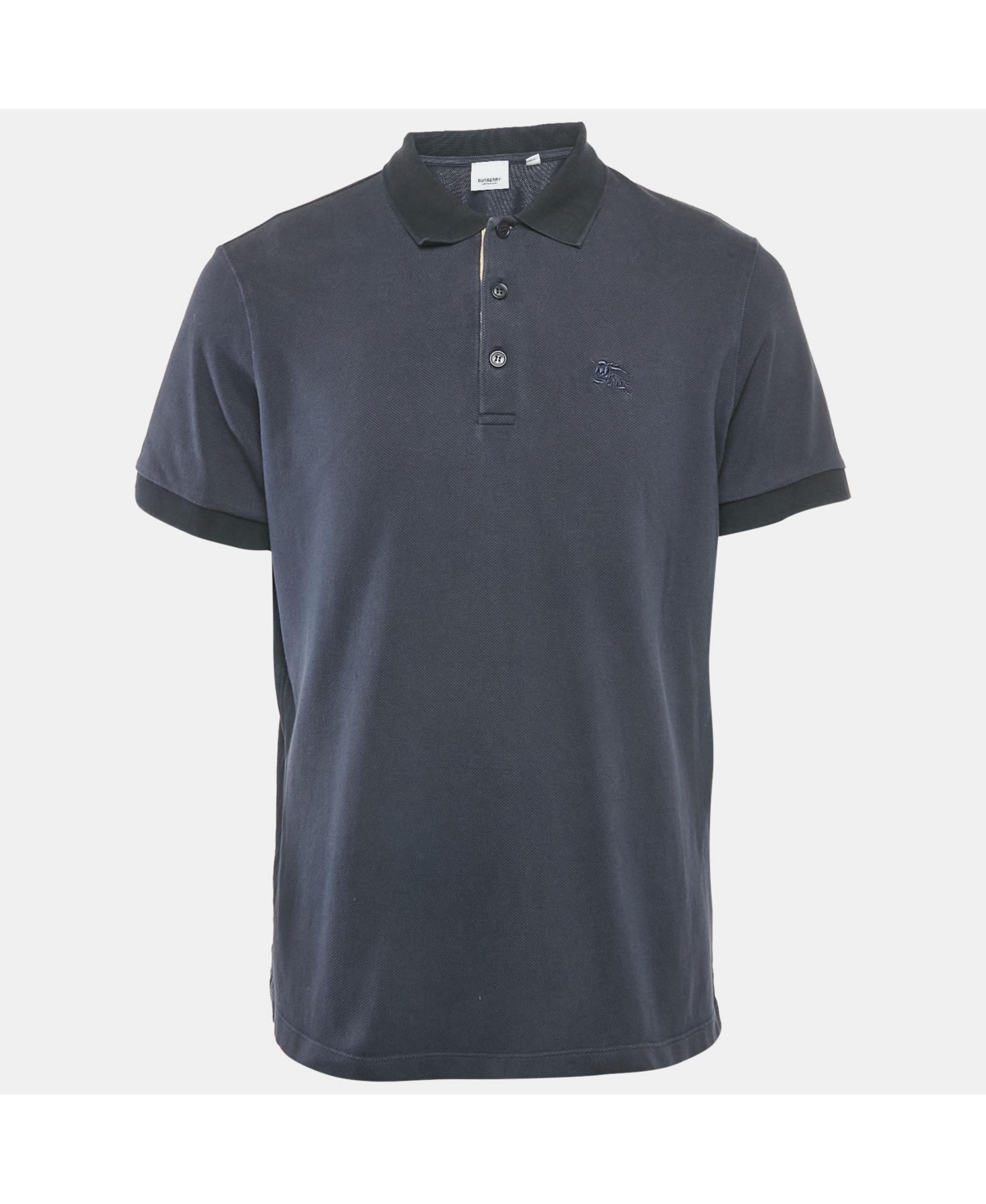 Click here for Pre-Owned Burberry Mens Logo Embroidery Cotton Piq... prices