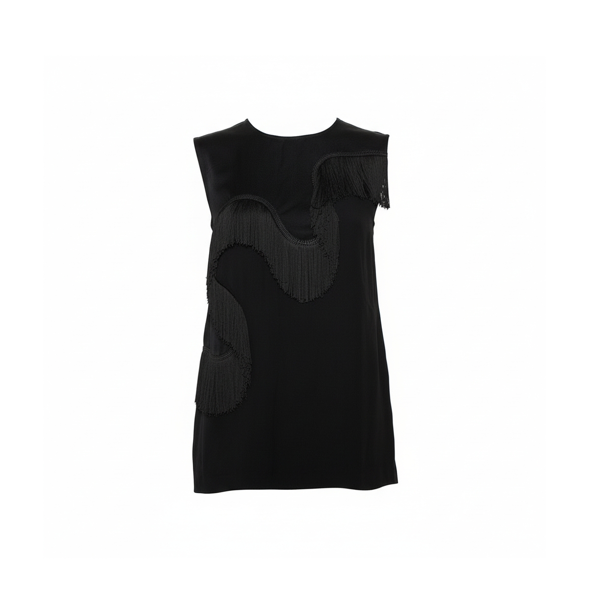 Click here for Pre-Owned Stella Mccartney Womens Black Crepe Frin... prices