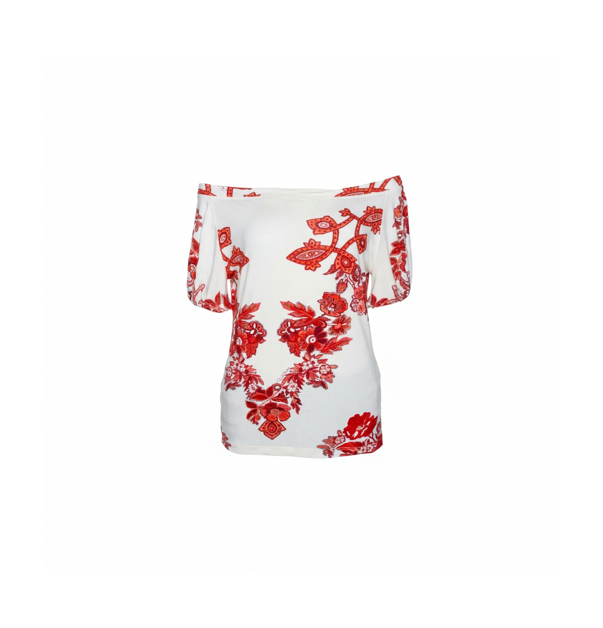 Click here for Pre-Owned Roberto Cavalli Womens White And Red Flo... prices