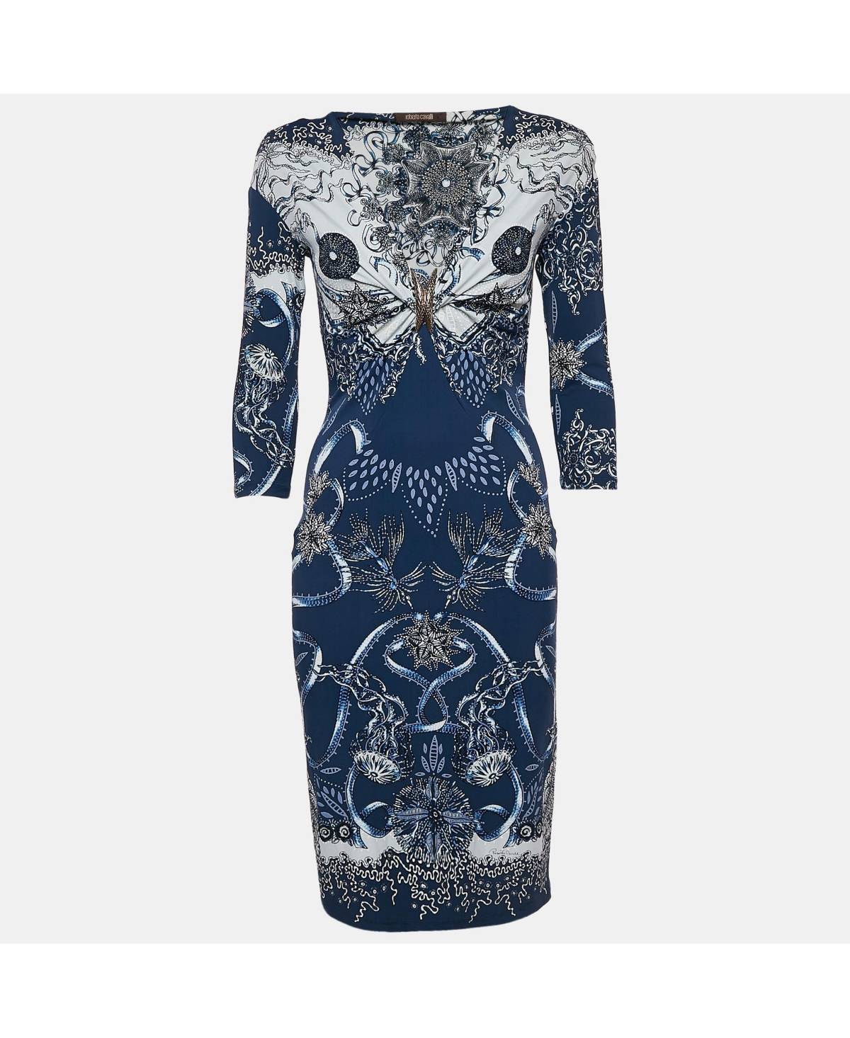 Click here for Pre-Owned Roberto Cavalli Womens Blue Printed Jers... prices