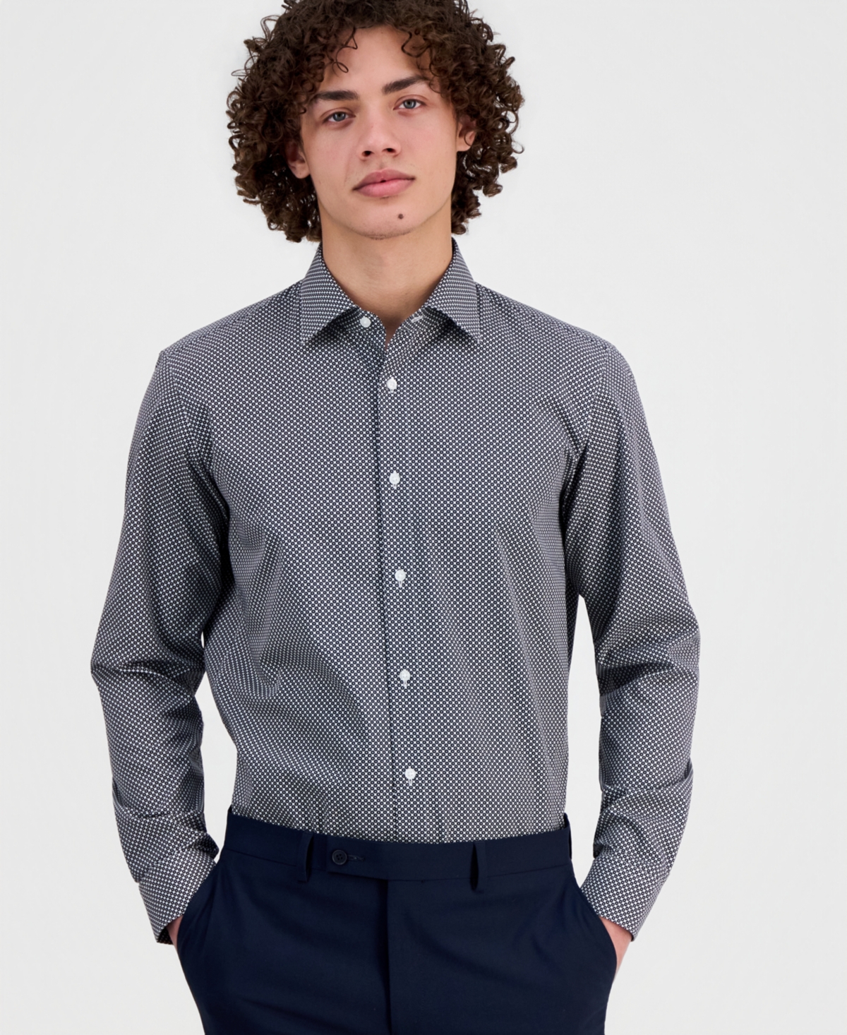 Click here for Hugo Boss Mens Valerio Long Sleeve Button-Front Ge... prices