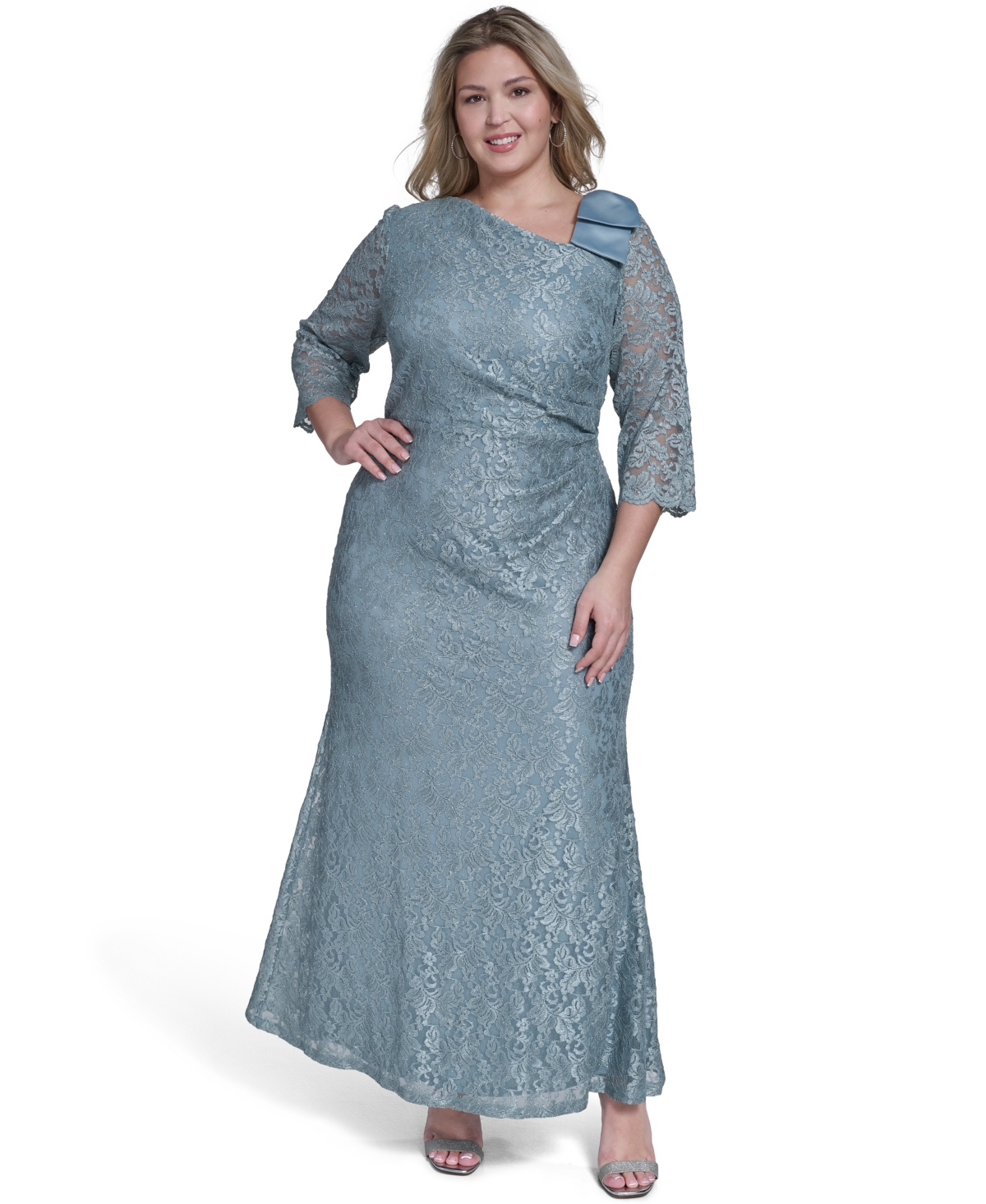 Click here for Jessica Howard Plus Size Side Tuck Sheath Gown - S... prices