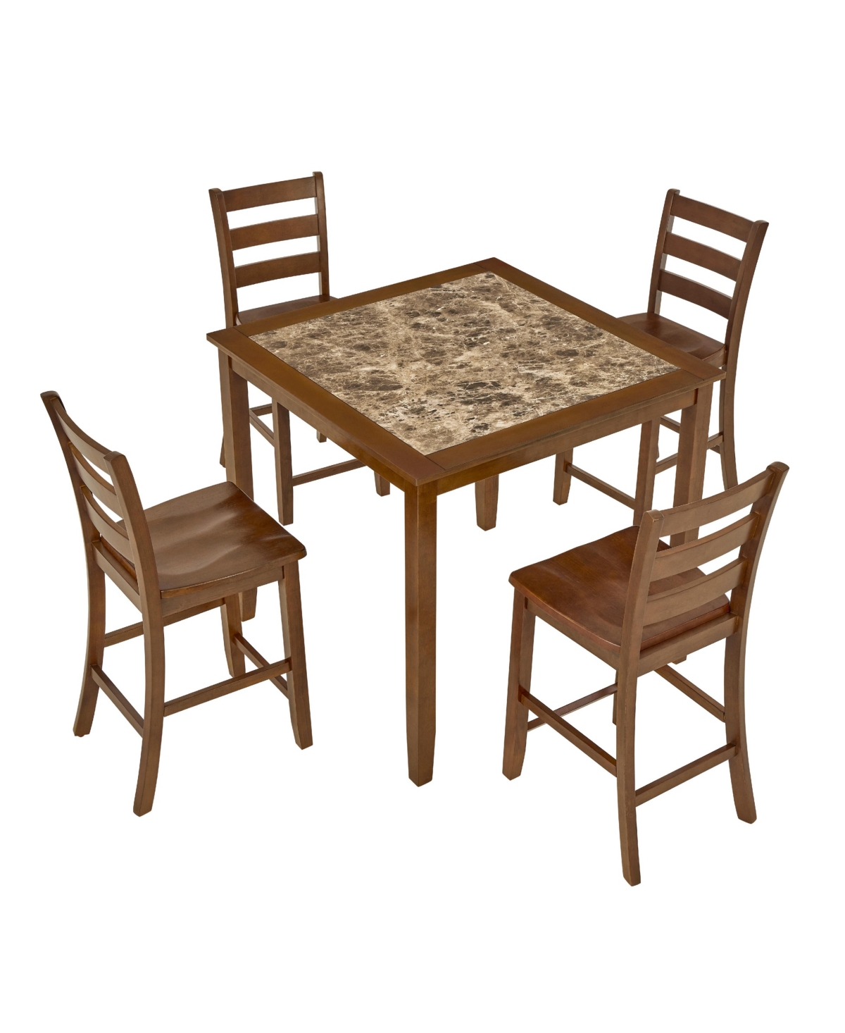 Click here for sumyeg Retro 5-Piece Dining Set with Bar Table and... prices