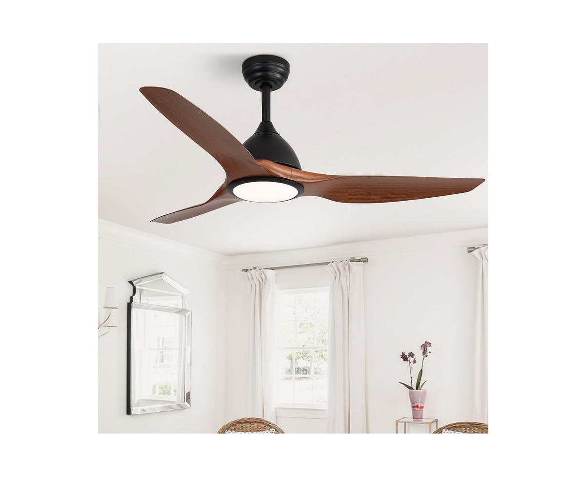 Click here for 52-inch Modern Black 3-Blade Ceiling Fan with Led... prices