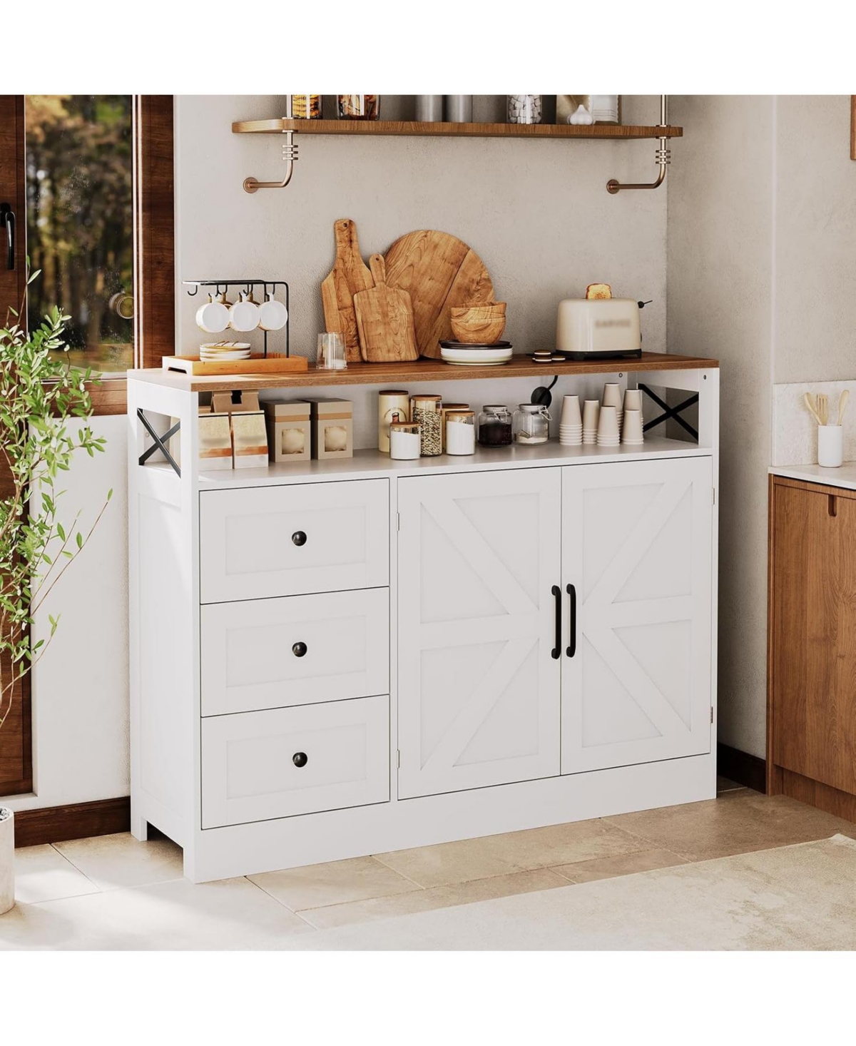 Click here for Gaomon 47.2" Buffet Cabinet with Power Outlet... prices