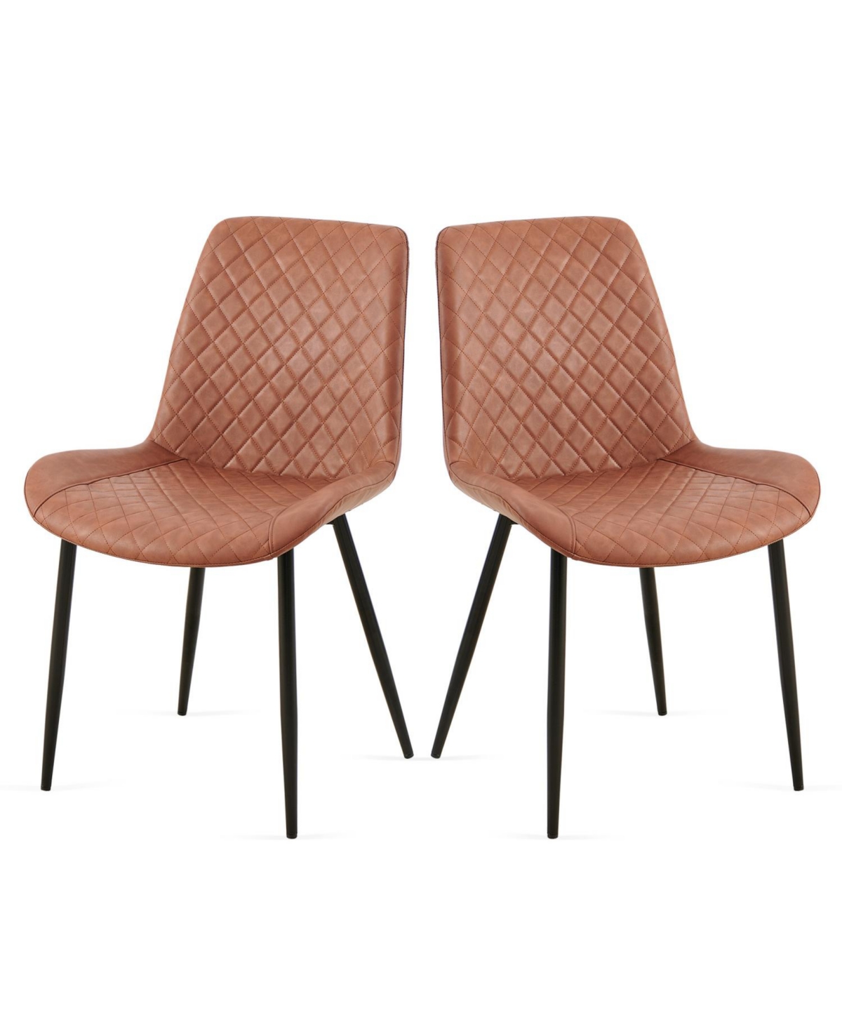 Click here for Brown Leathaire Dining Chairs (Set of 2) - Brown prices