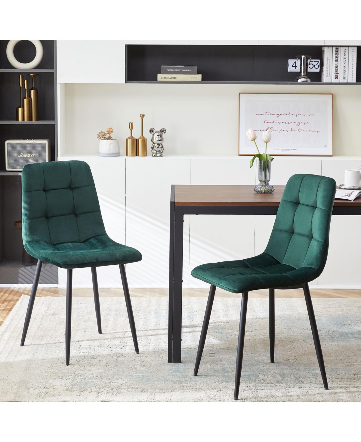 Click here for Streamdale Furniture Mid Century Modern Green Velv... prices