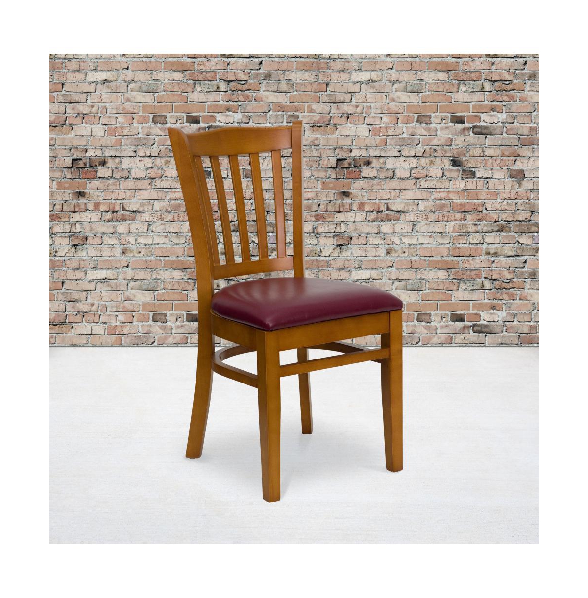 Click here for Emma+Oliver 2 Pack Vertical Slat Back Wooden Resta... prices