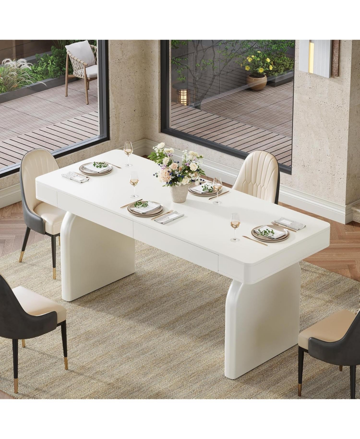 Click here for Tribesigns Modern Dining Table for 4-6 People  Rec... prices
