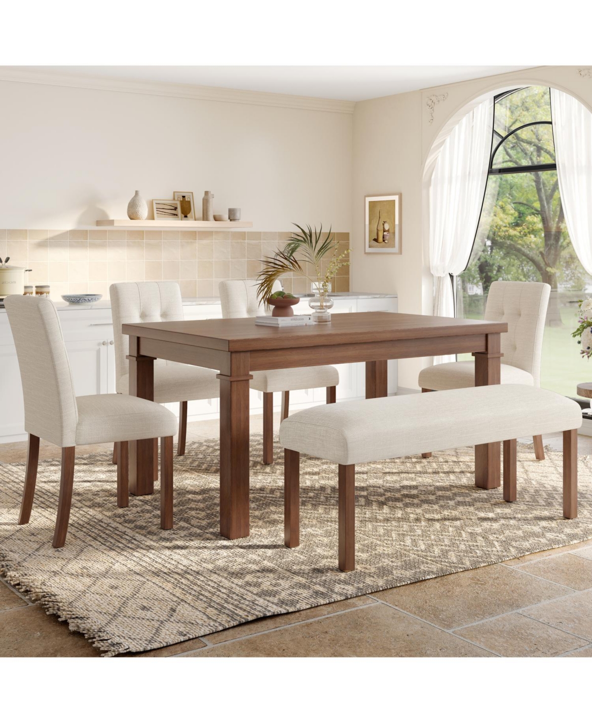 Click here for Streamdale Modern 6-Piece Dining Set: Table  4 Cha... prices