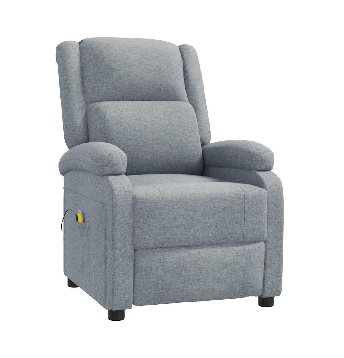 Click here for vidaXL Massage Chair Light Gray Fabric - Light gra... prices