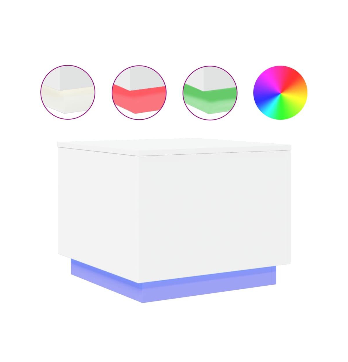 Click here for vidaXL Coffee Table White Engineered Wood 19.7x19.... prices