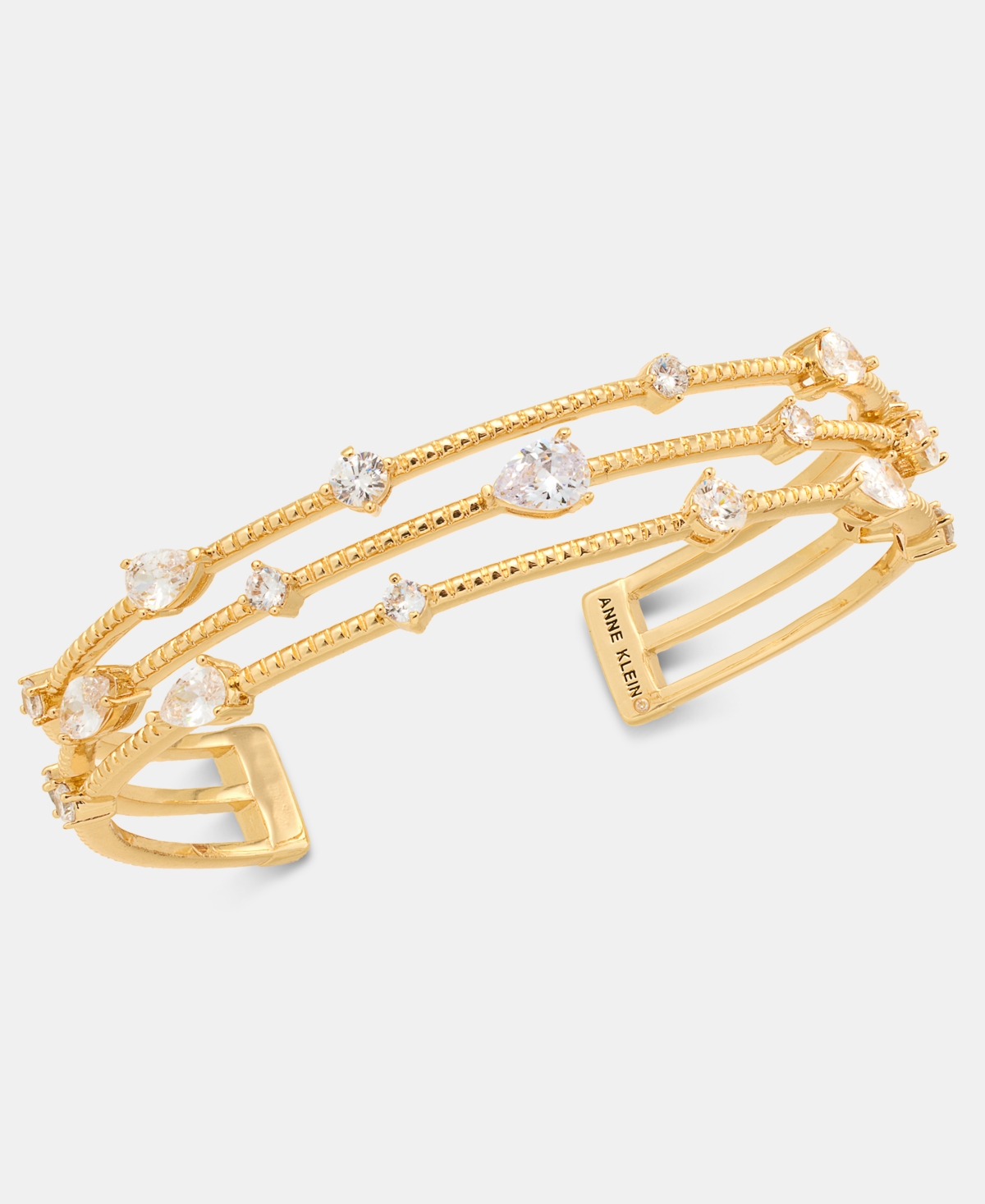 Click here for Anne Klein Cubic Zirconia Triple Row Cuff Bracelet... prices