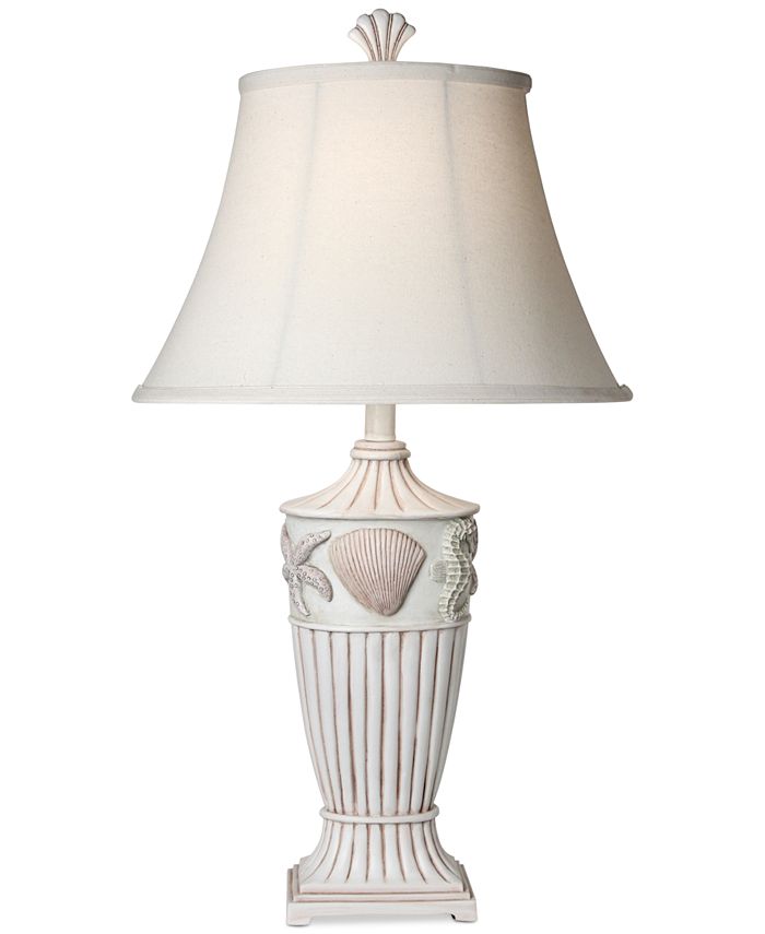 StyleCraft Home Collection StyleCraft Cream Seaside Table Lamp - Macy's