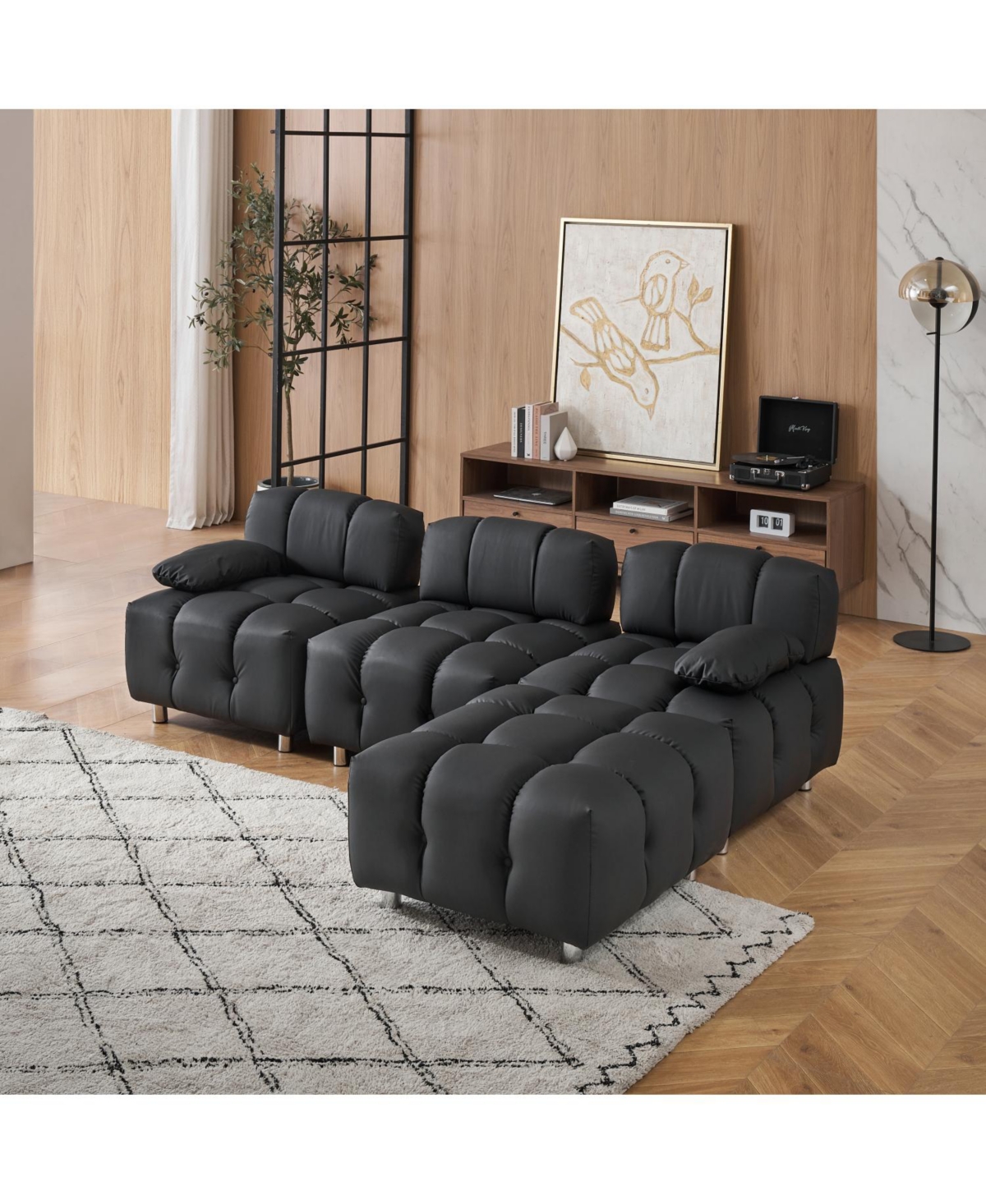 Click here for Streamdale Furniture 90" Tech Cloth Black Sof... prices