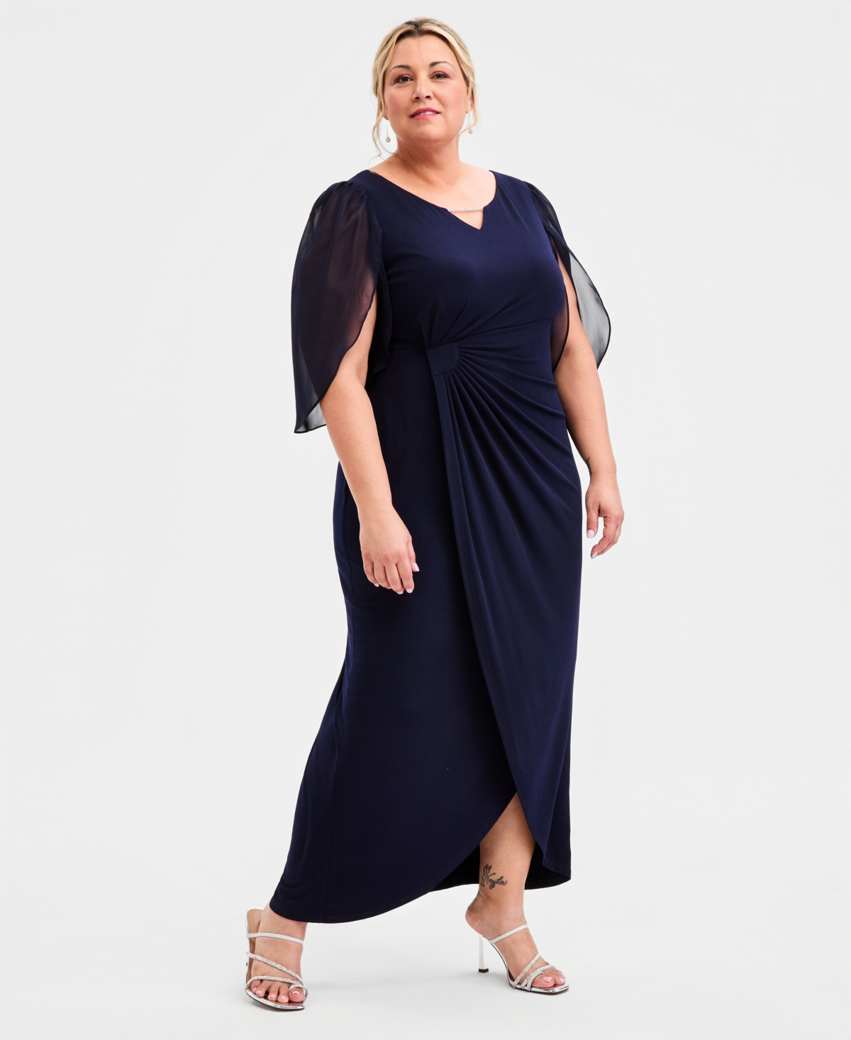 Click here for Connected Plus Size Solid Jersey Rhinestone-Trim M... prices