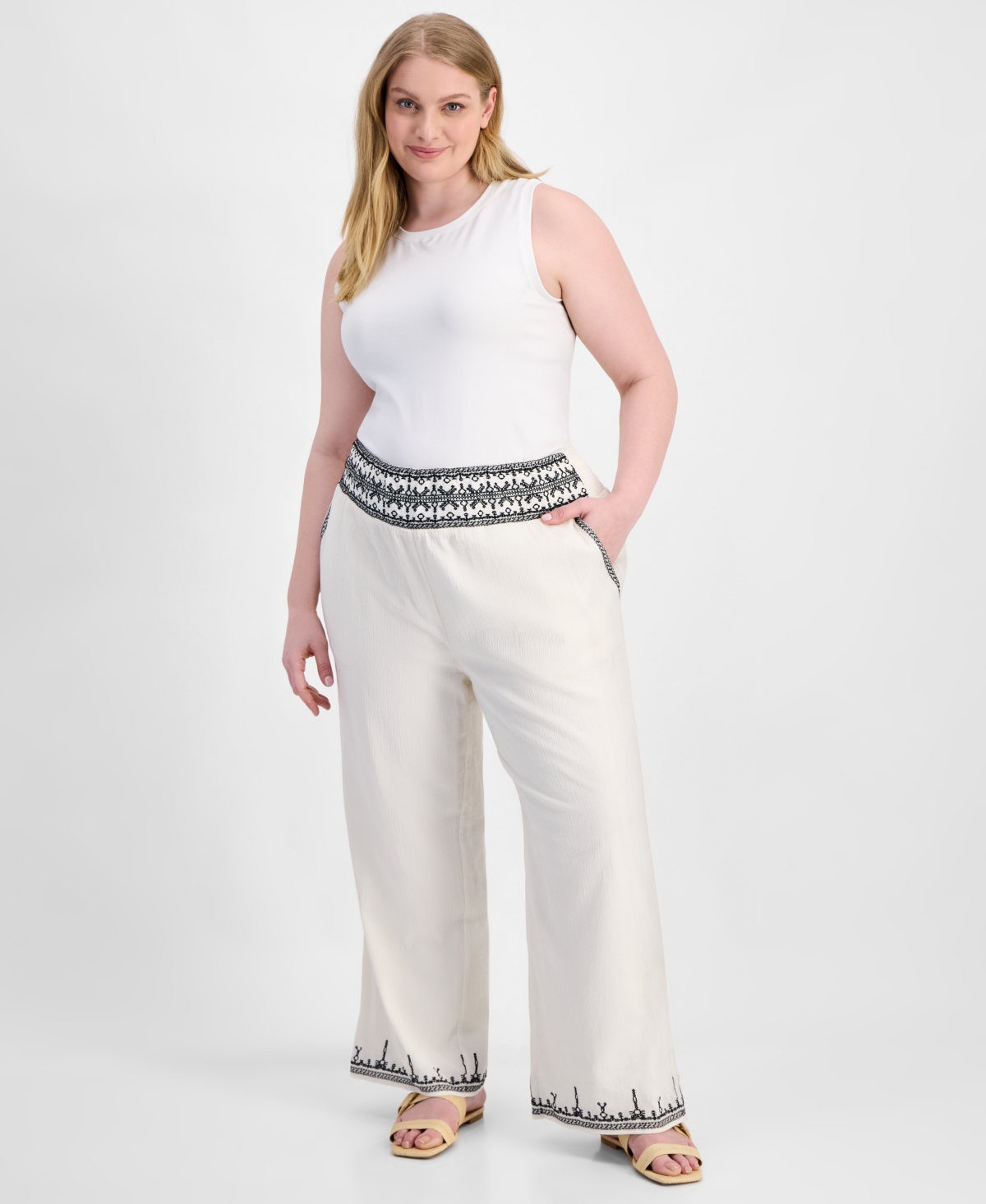 Click here for And Now This Trendy Plus Size Embroidered Cotton W... prices
