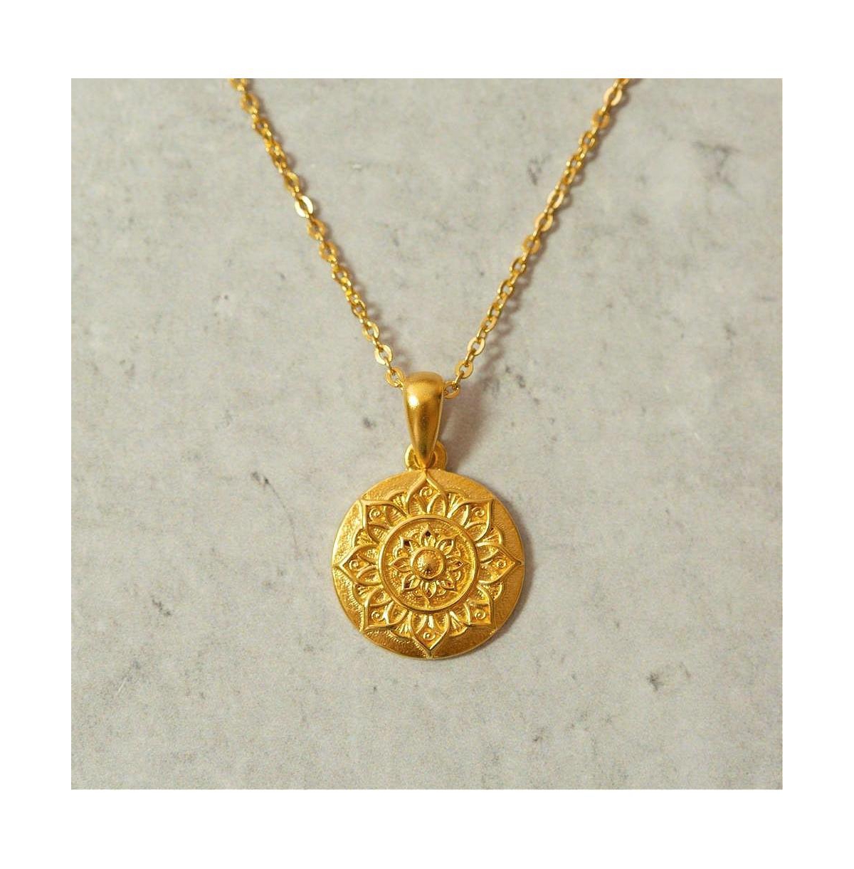 Click here for Mandala I Am Grateful Jewelry Necklace Gold / Orig... prices