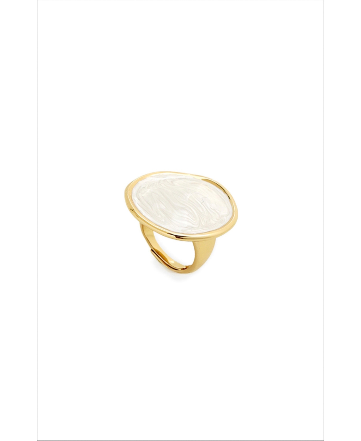 Click here for Retro Chic Ripple Ring - White  gold prices