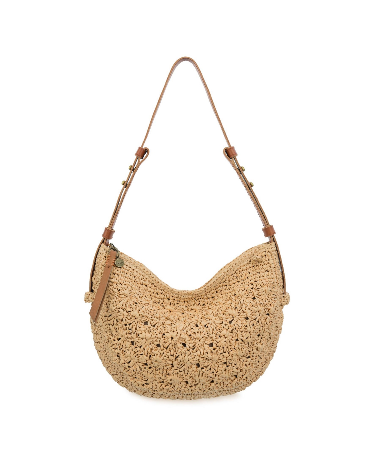 Click here for The Sak Tess Crochet Medium Shoulder Bag - Natural... prices