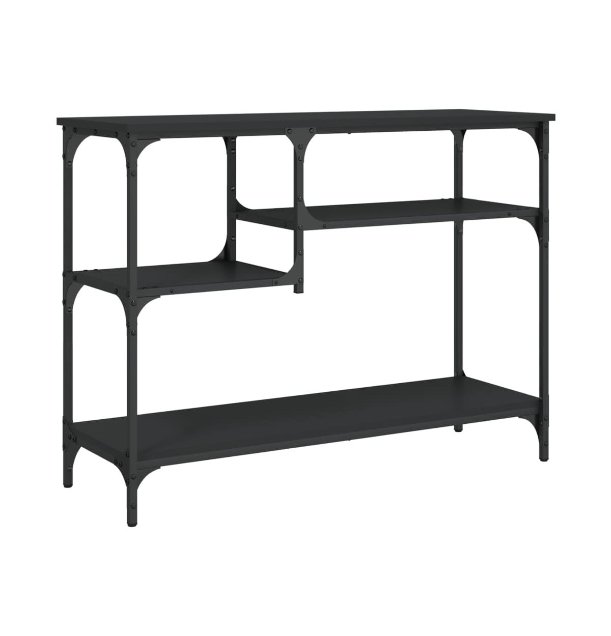 Click here for vidaXL Console Table Black Engineered wood  Metal... prices