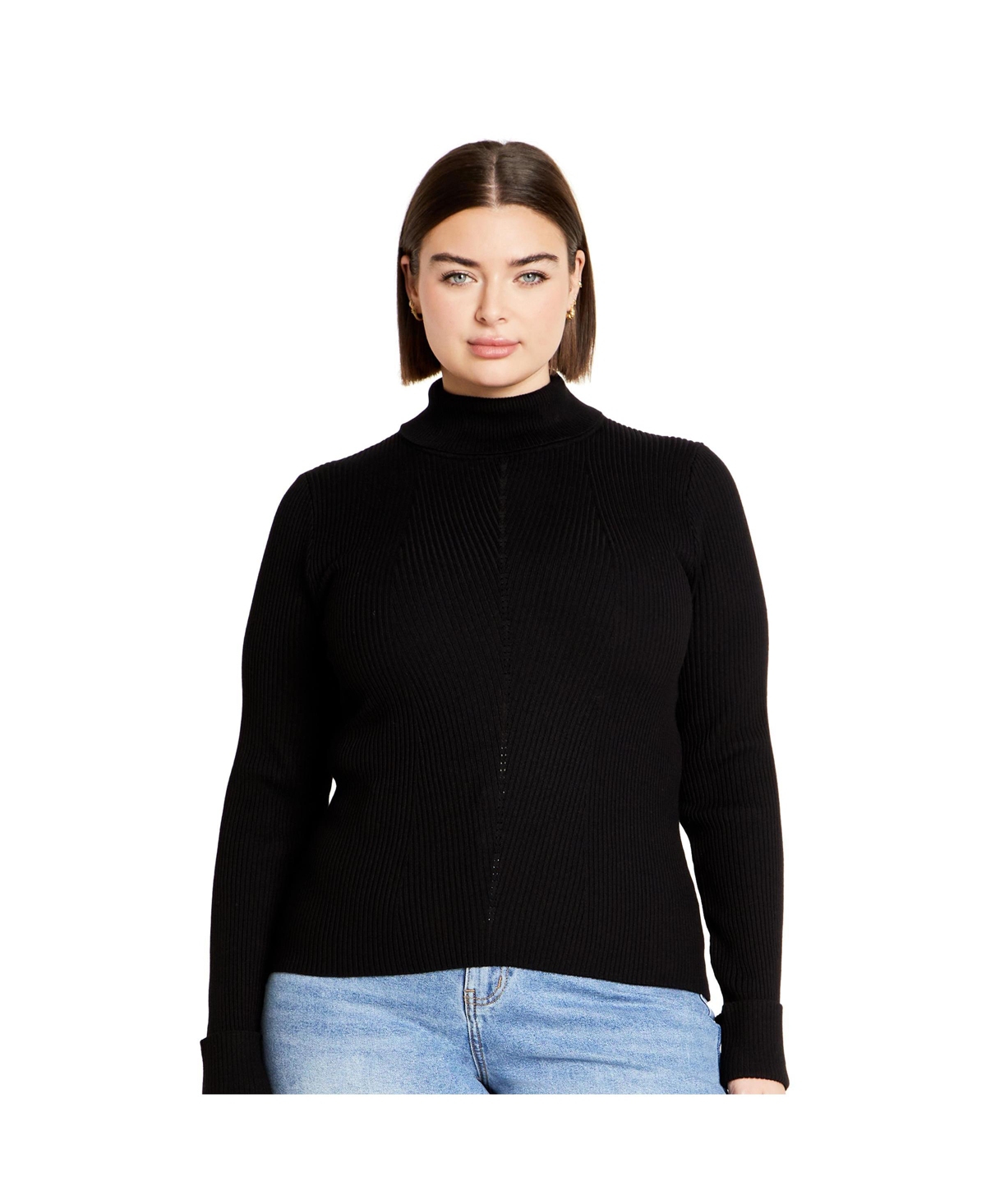 Click here for City Chic Womens Kiki Sweater - Black prices