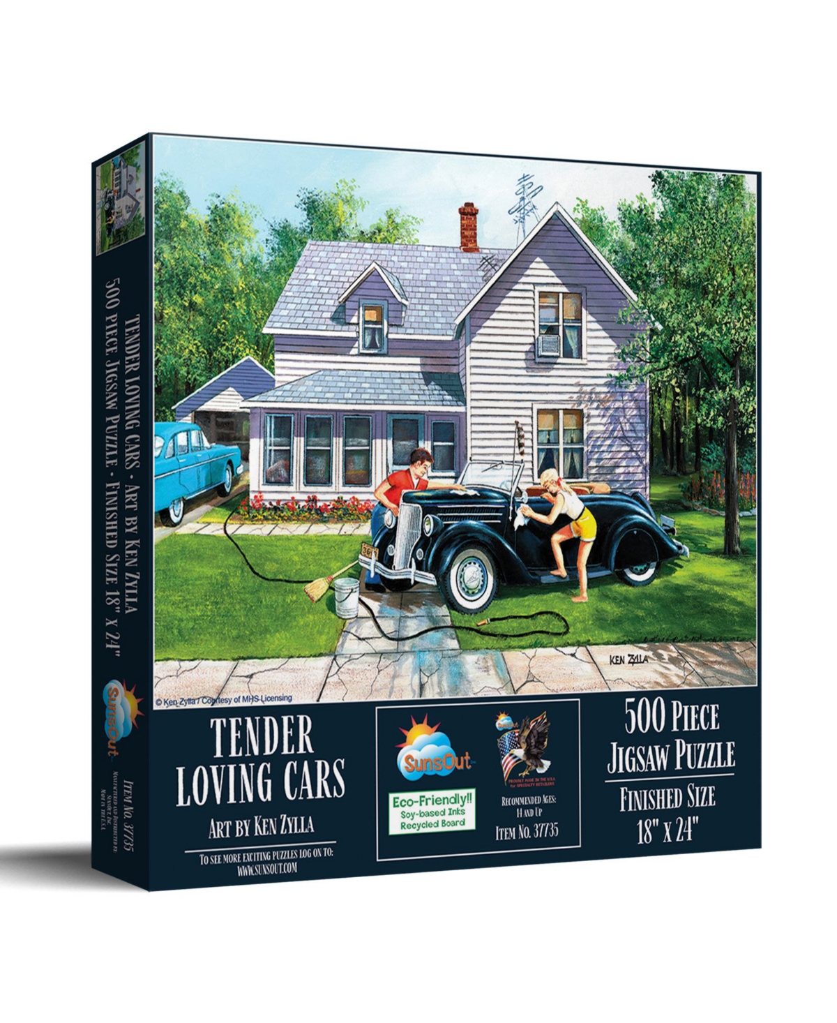 Click here for SunsOut Tender Loving Cars 500 piece Jigsaw Puzzle... prices