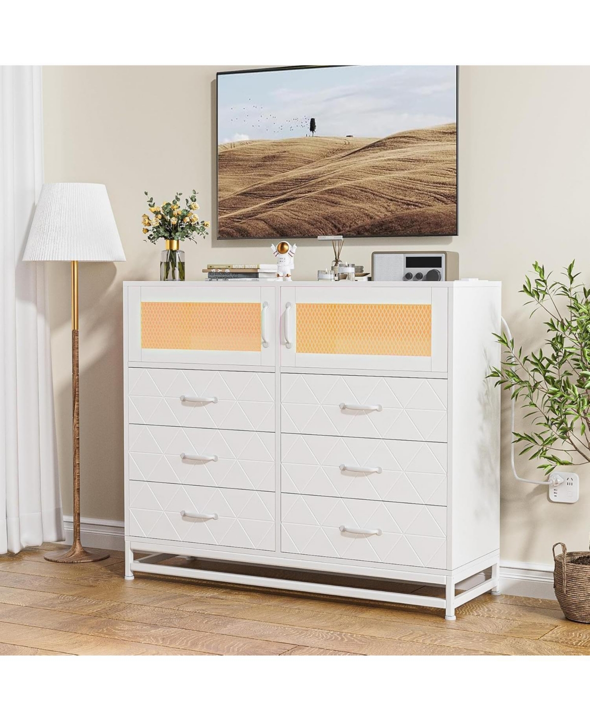 Click here for gaomon Dresser for Bedroom with 6 Drawers 2-Door S... prices