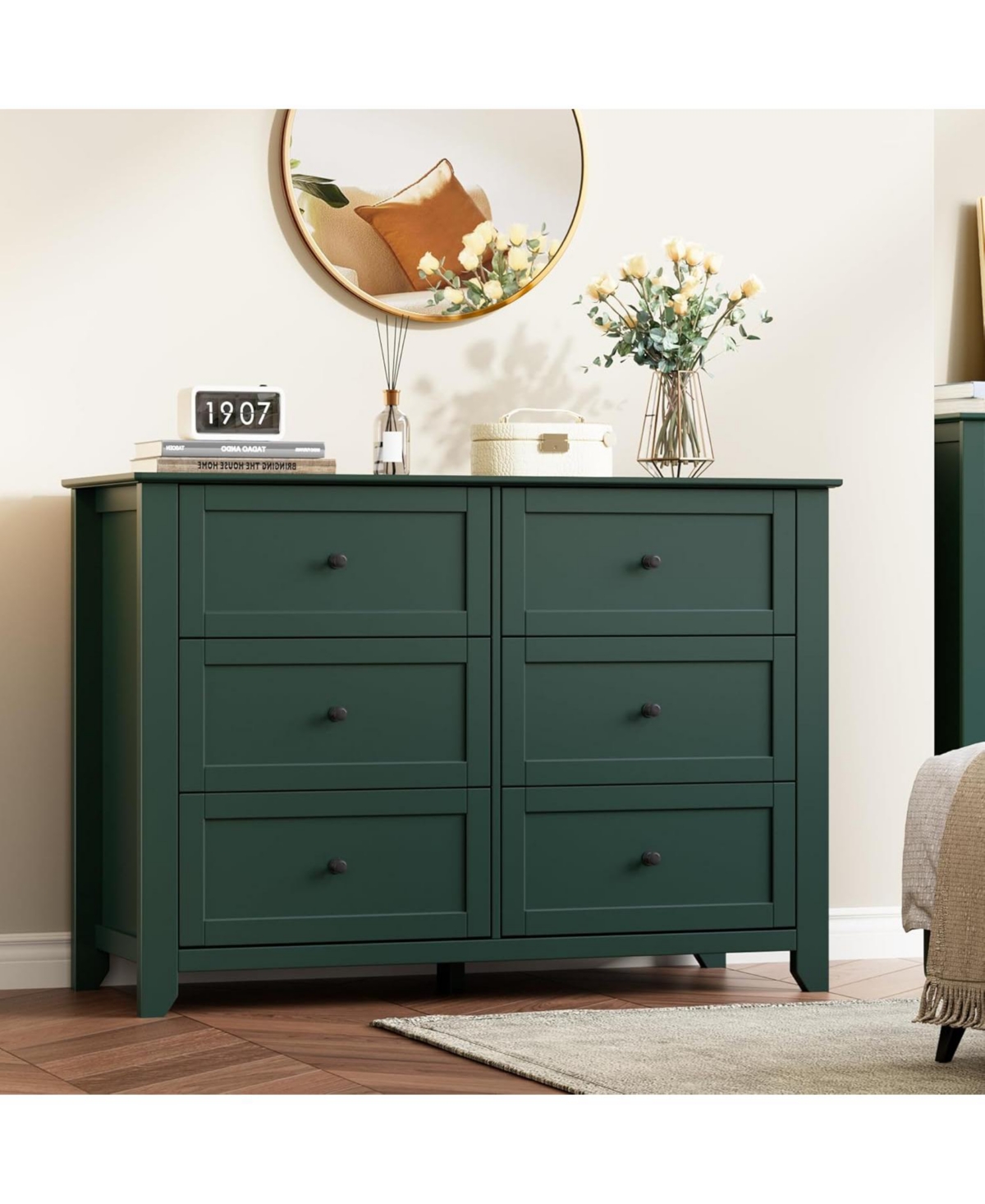 Click here for Gaomon Green 6 Drawer Dresser for Bedroom  Wide Wo... prices
