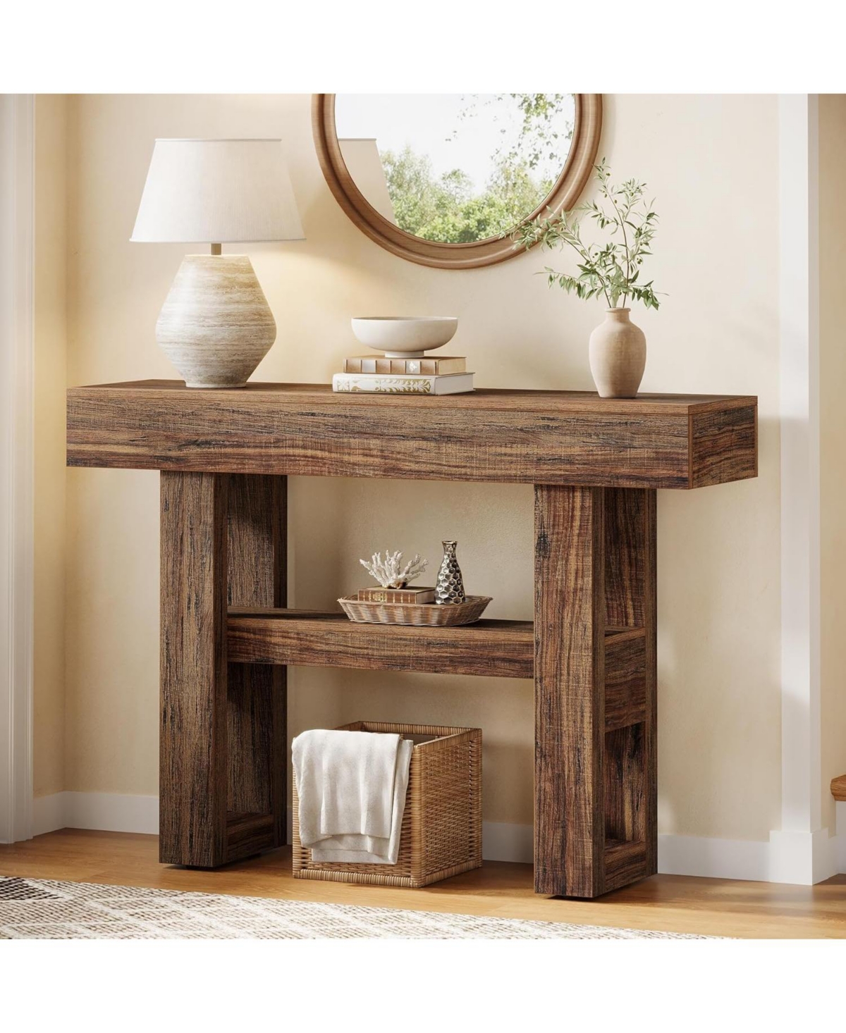 Click here for Tribesigns 41.34-Inch Farmhouse Console Table  2-T... prices