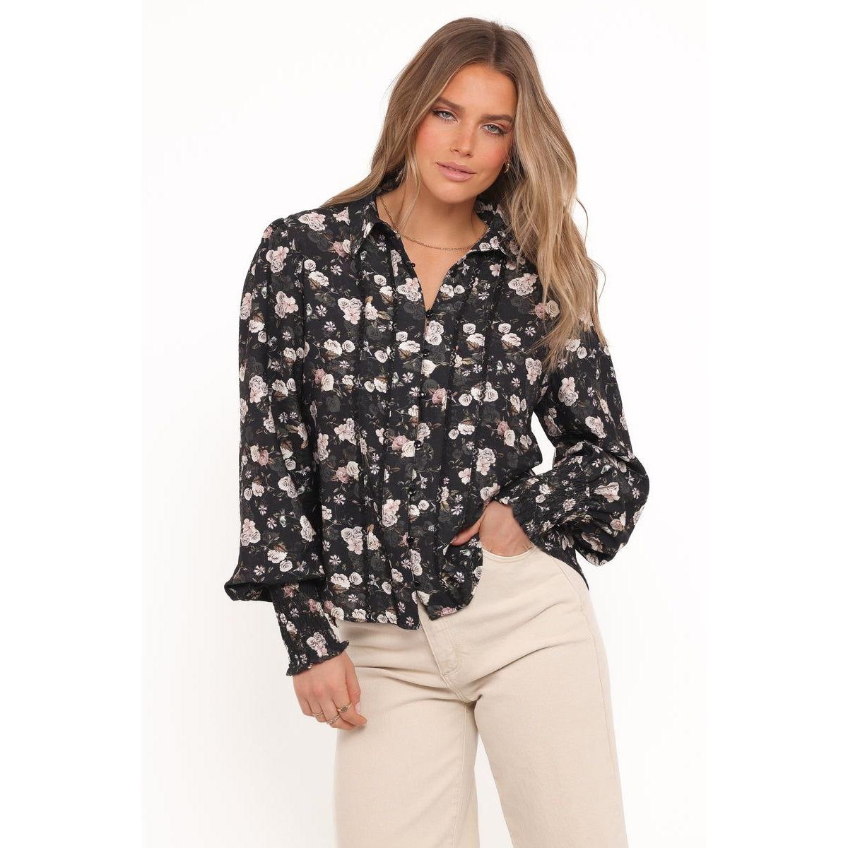 Click here for Petal and Pup Womens Parsons Blouse - Dark floral prices
