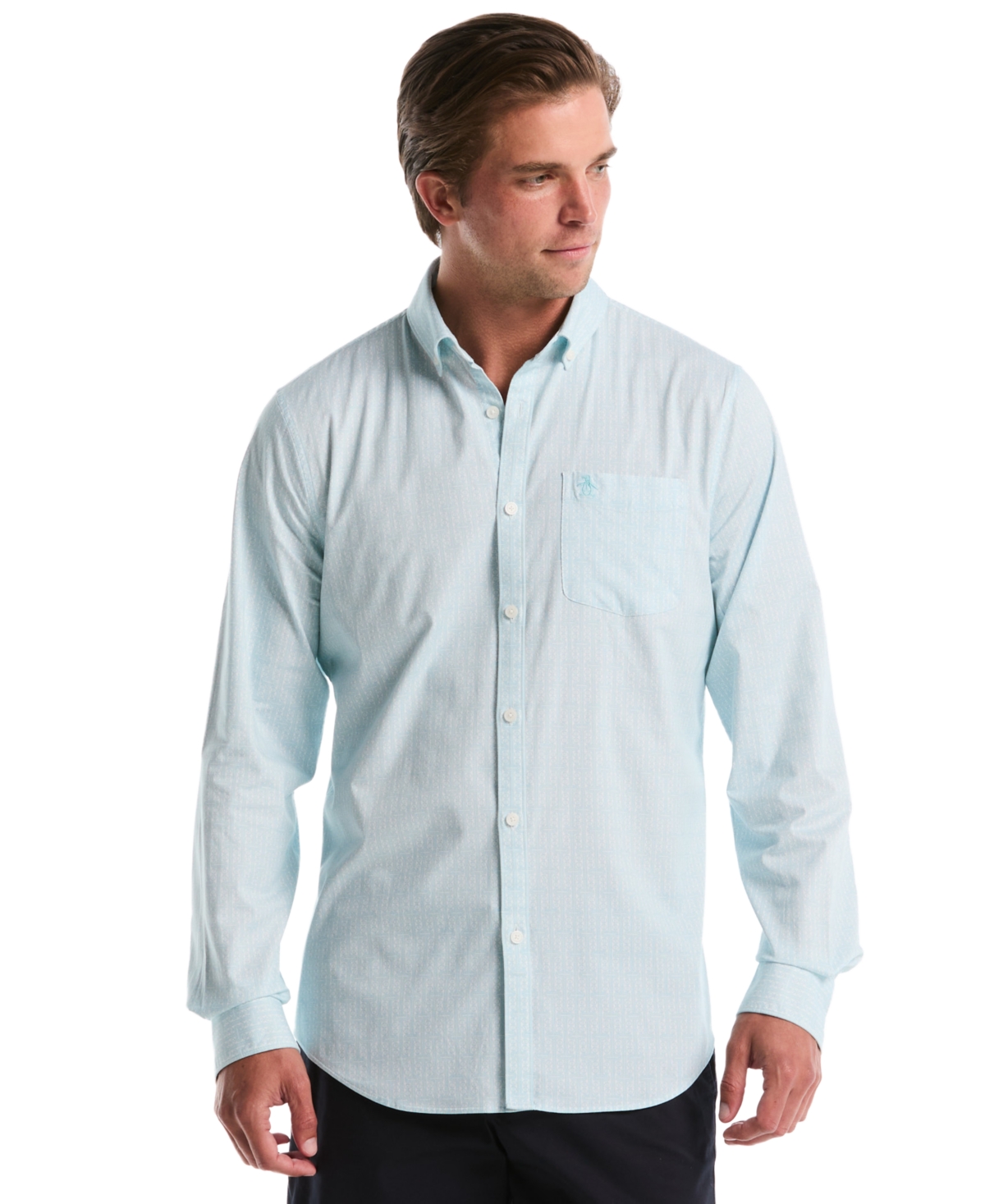 Click here for Original Penguin Mens Croquet Print Collared Shirt... prices