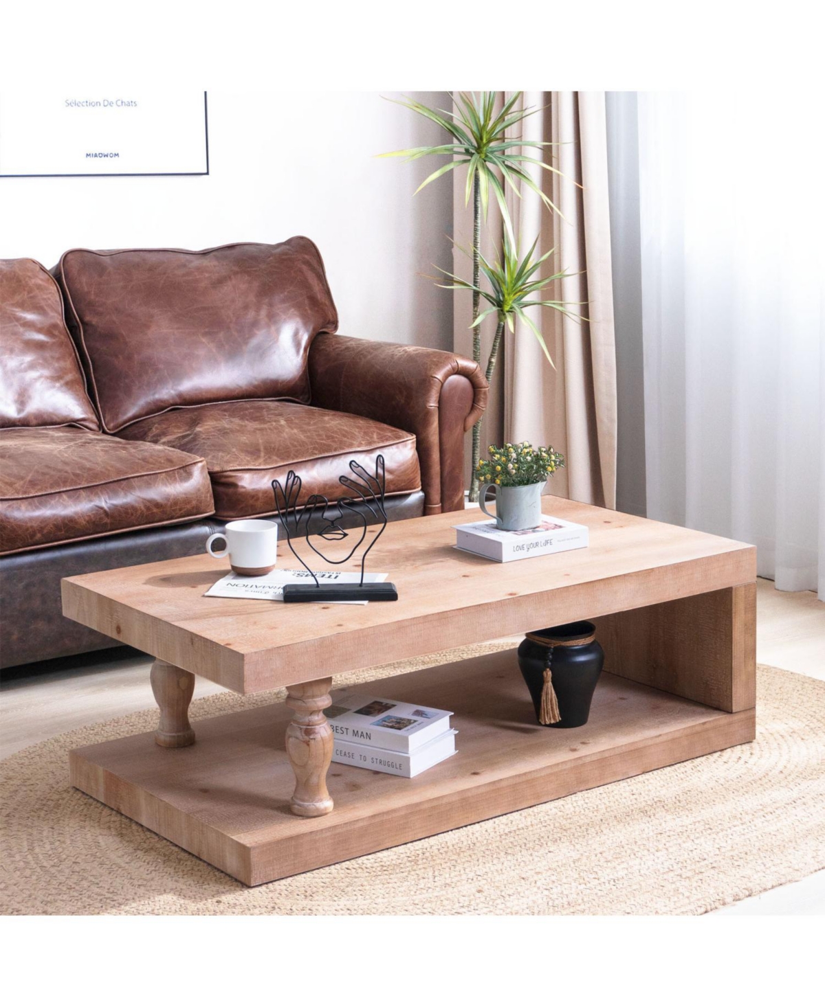 Click here for Streamdale Furniture Rustic Wood Coffee Table with... prices