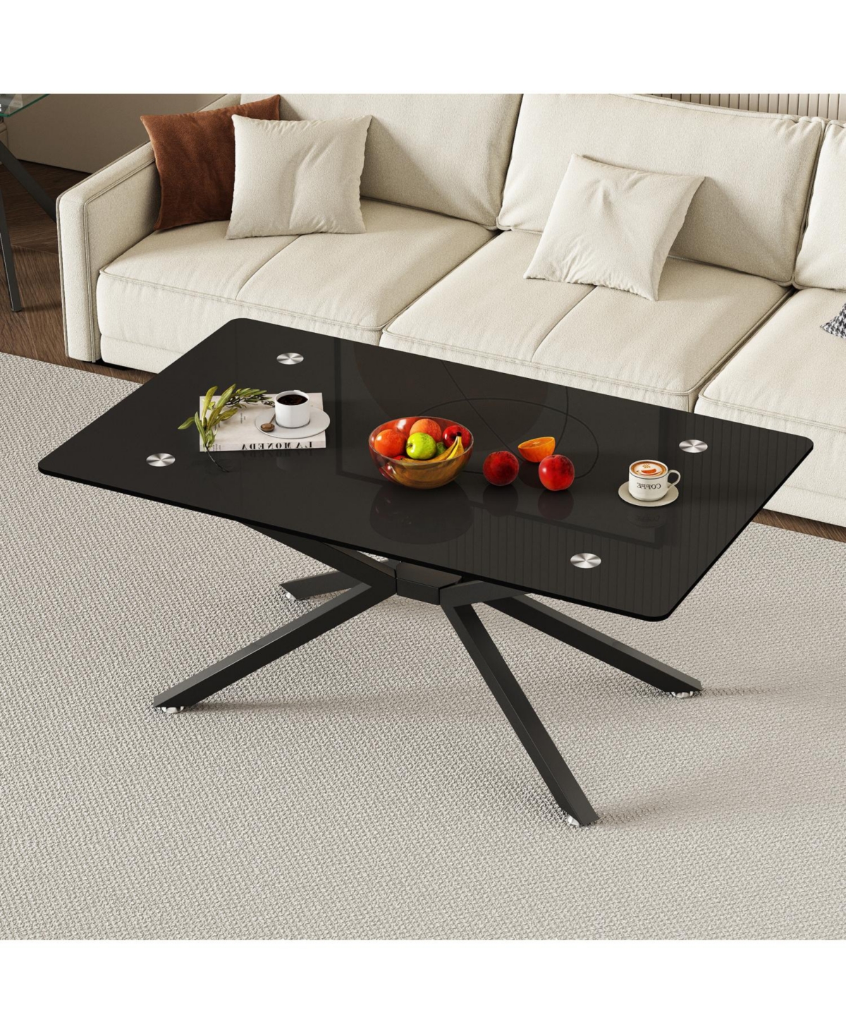 Click here for Streamdale Furniture Glass Coffee Table with Metal... prices