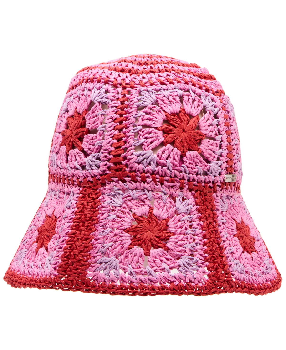 Click here for Steve Madden Bright Nomad Straw Bucket Hat - Red prices